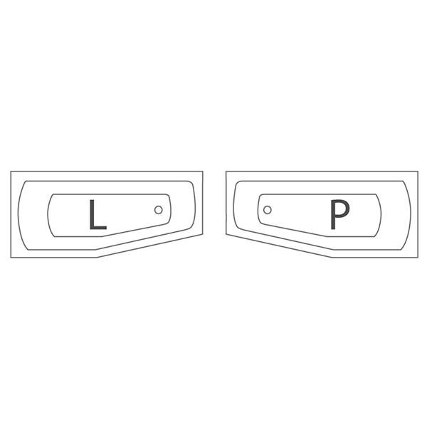 MINI Wanna asymetryczna lewa 70x160 biała | - Sklepmo.pl